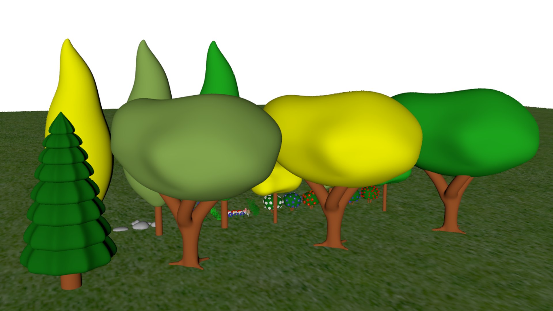 Toon Trees 3D - TurboSquid 1177555