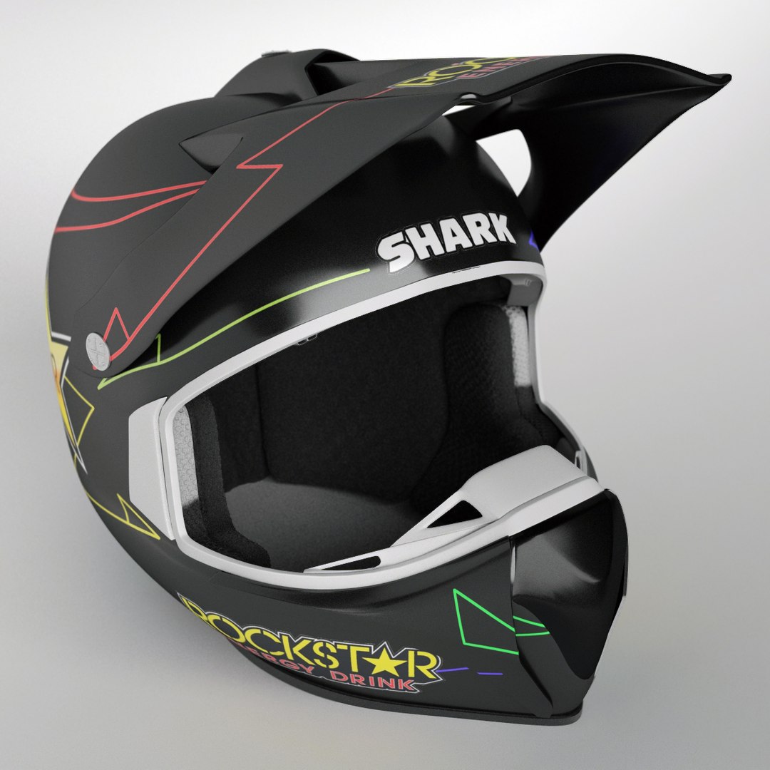 3d Model Shark Helmet Rockstar