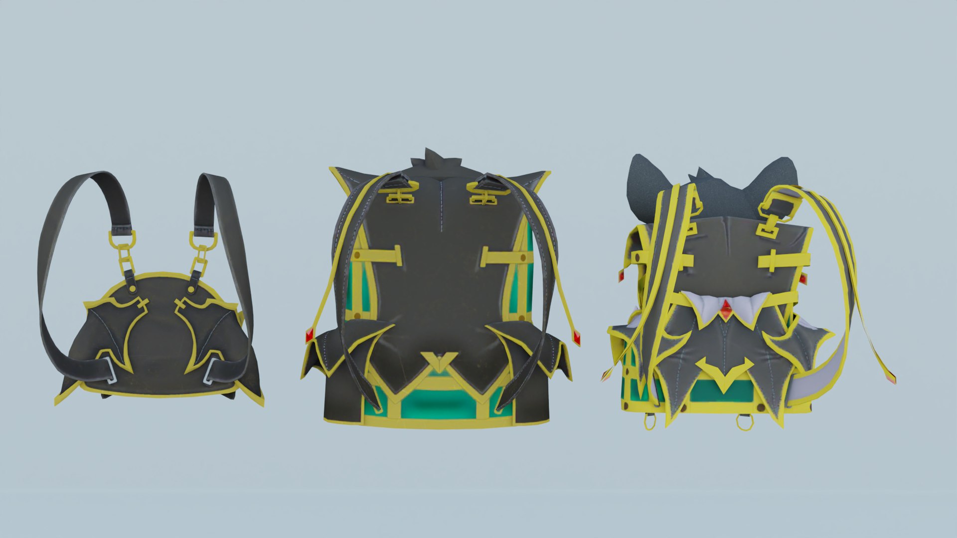 3D Model Bag 3x Sinister Ghoulie Backpack - TurboSquid 2148510