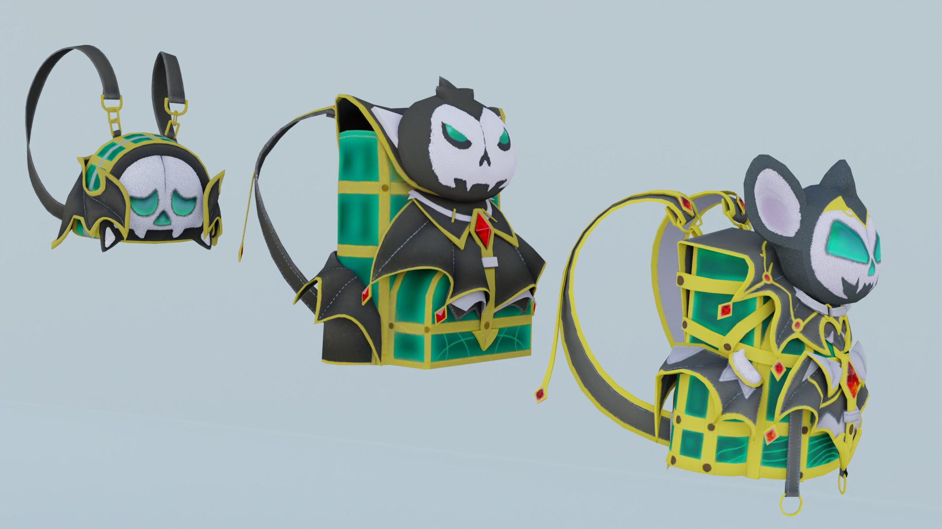 3D Model Bag 3x Sinister Ghoulie Backpack - TurboSquid 2148510