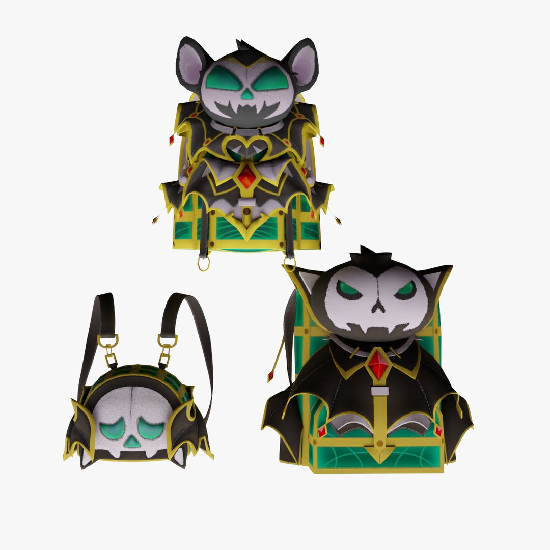 3D Model Bag 3x Sinister Ghoulie Backpack - TurboSquid 2148510