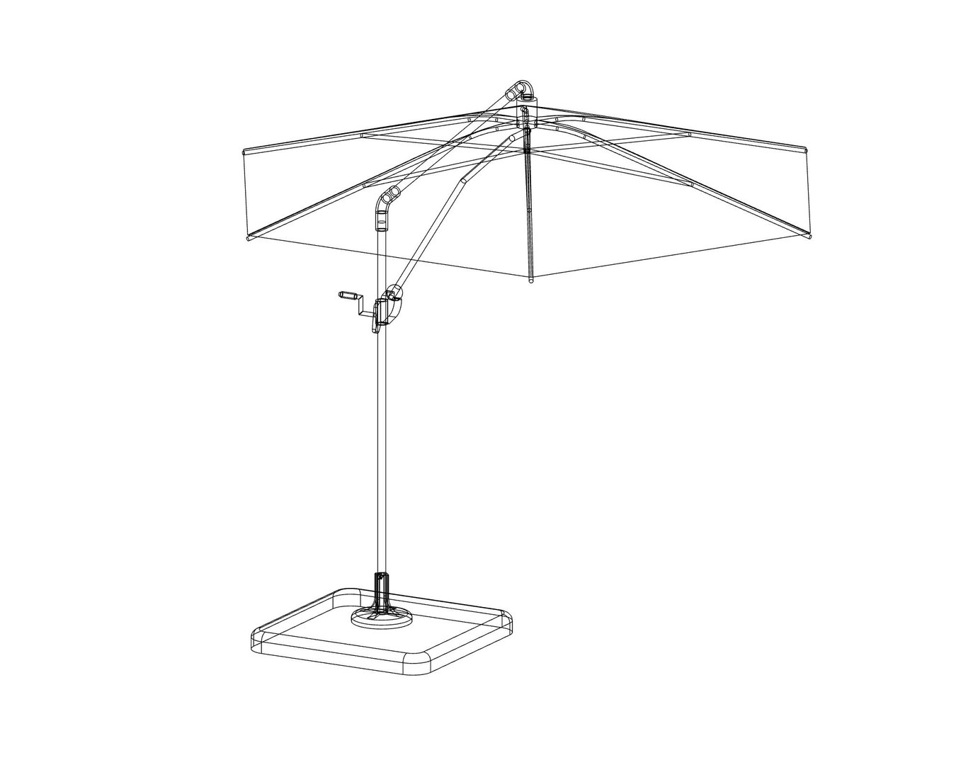 3D Model Garden Parasol - TurboSquid 1984990