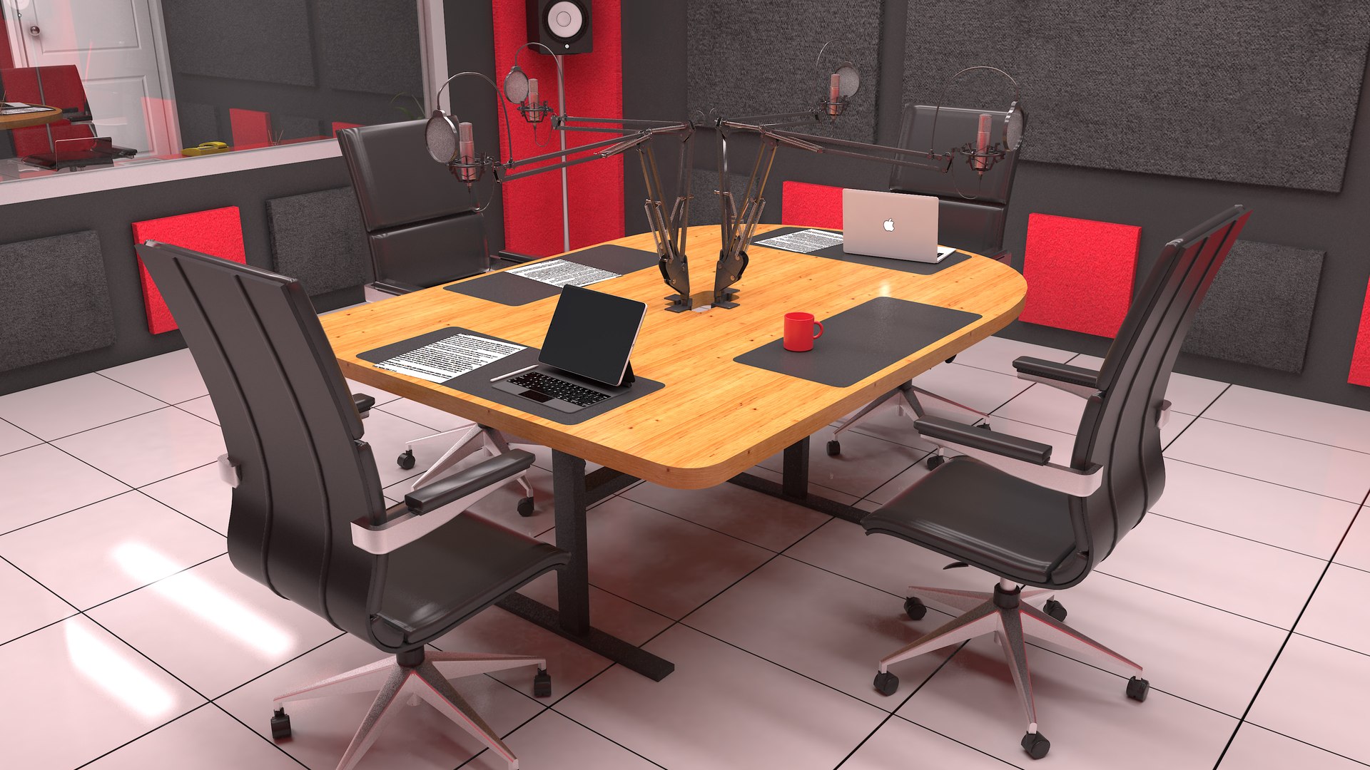 3D Podcast Studio Model - TurboSquid 2118282