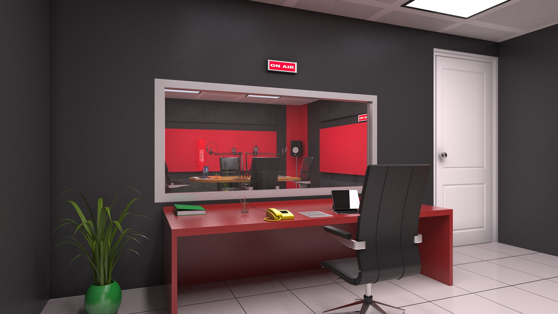 3D Podcast Studio Model - TurboSquid 2118282