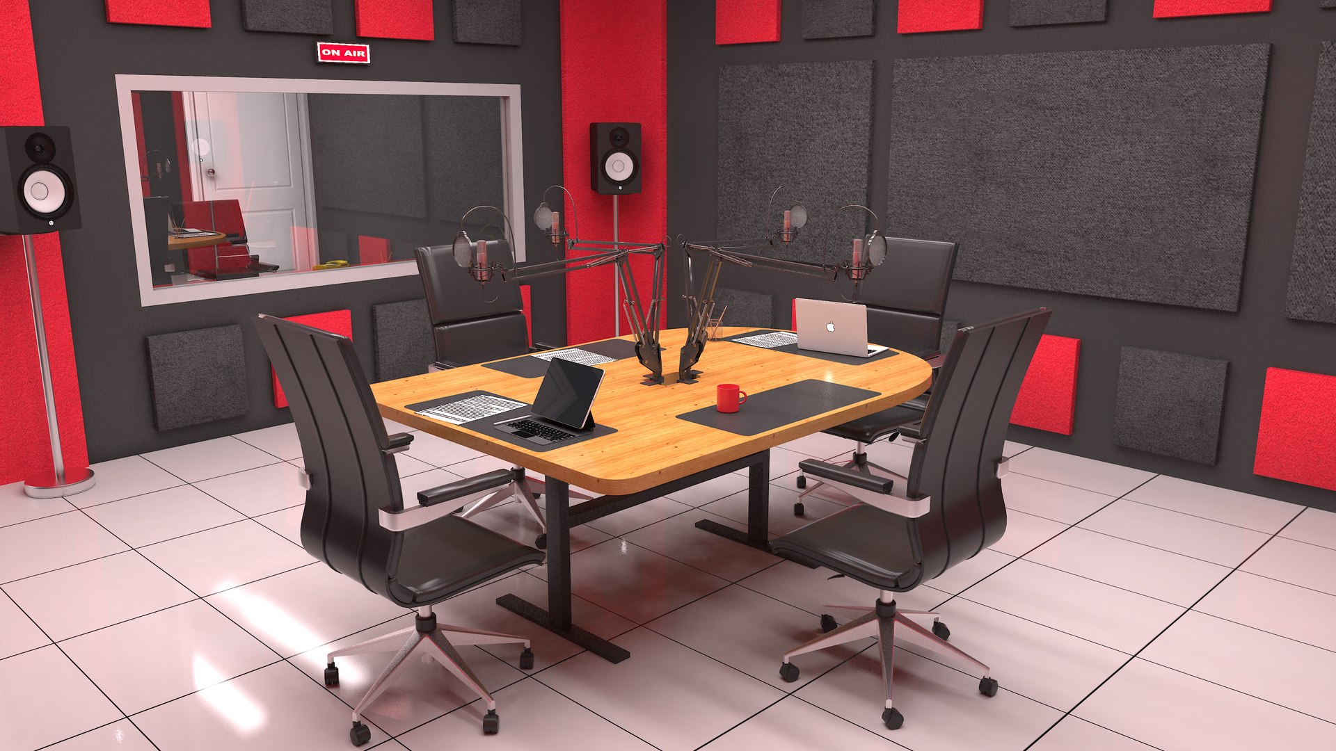 3D Podcast Studio Model - TurboSquid 2118282