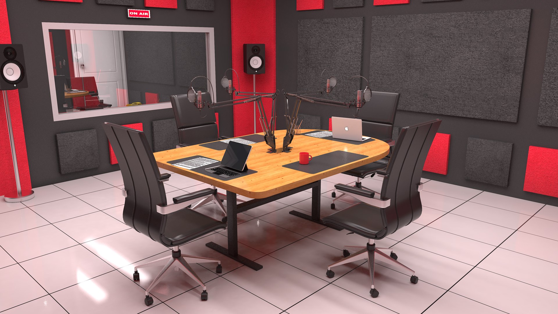 3D Podcast Studio Model - TurboSquid 2118282