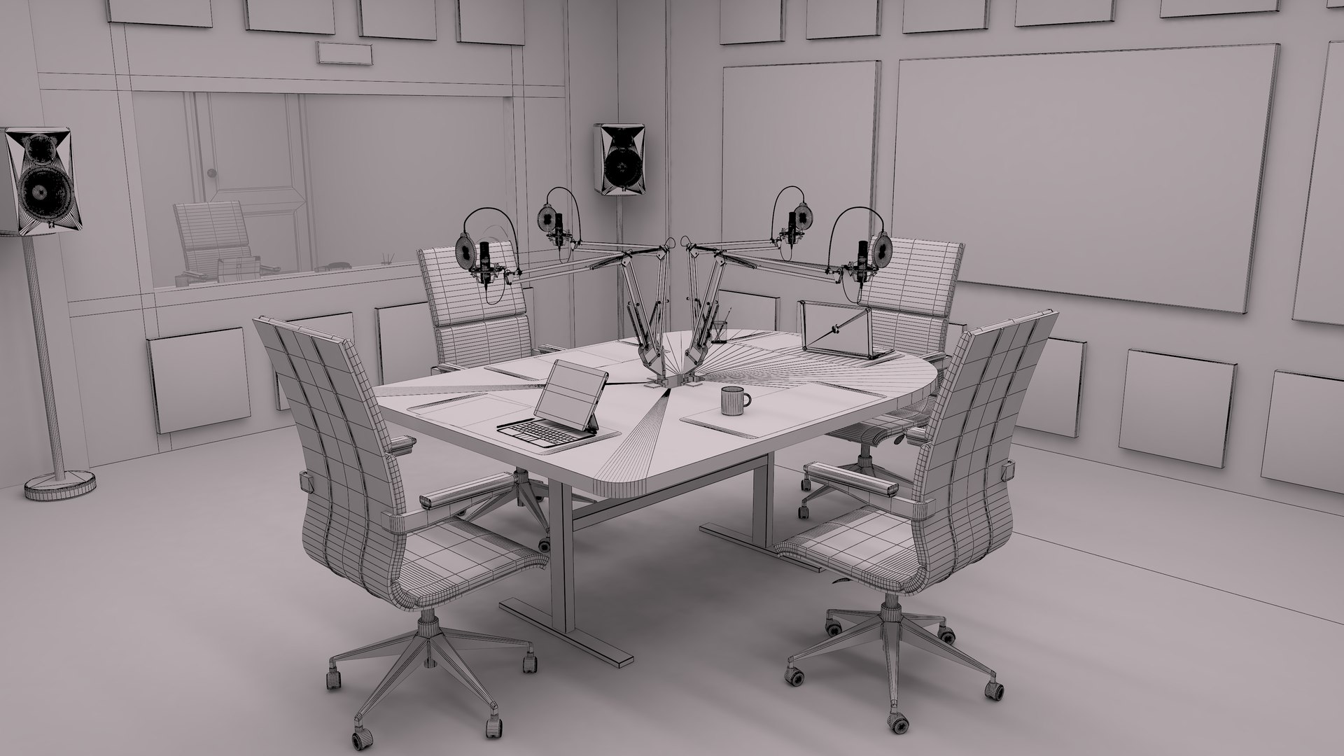 3D Podcast Studio Model - TurboSquid 2118282