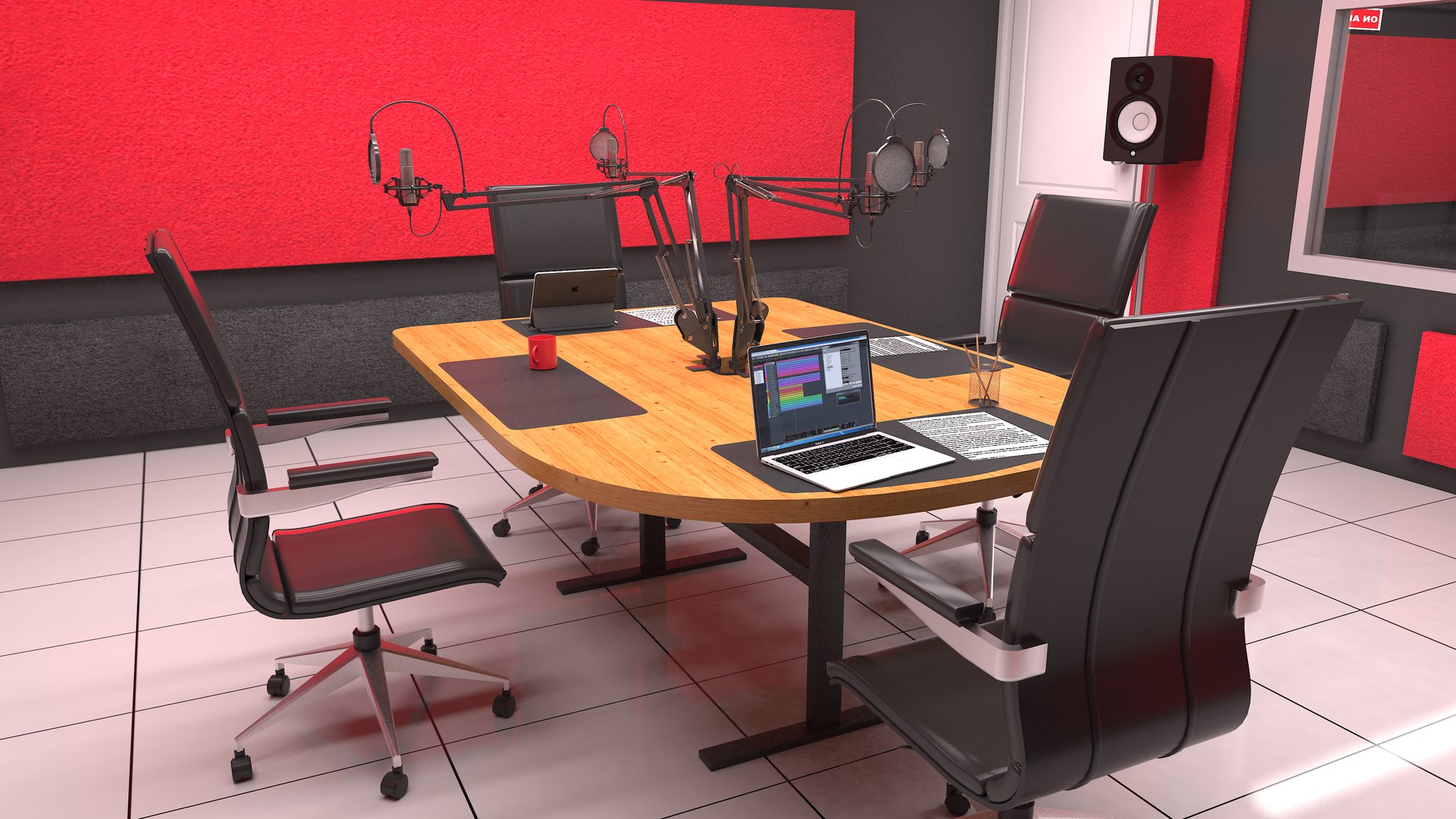 3D Podcast Studio Model - TurboSquid 2118282