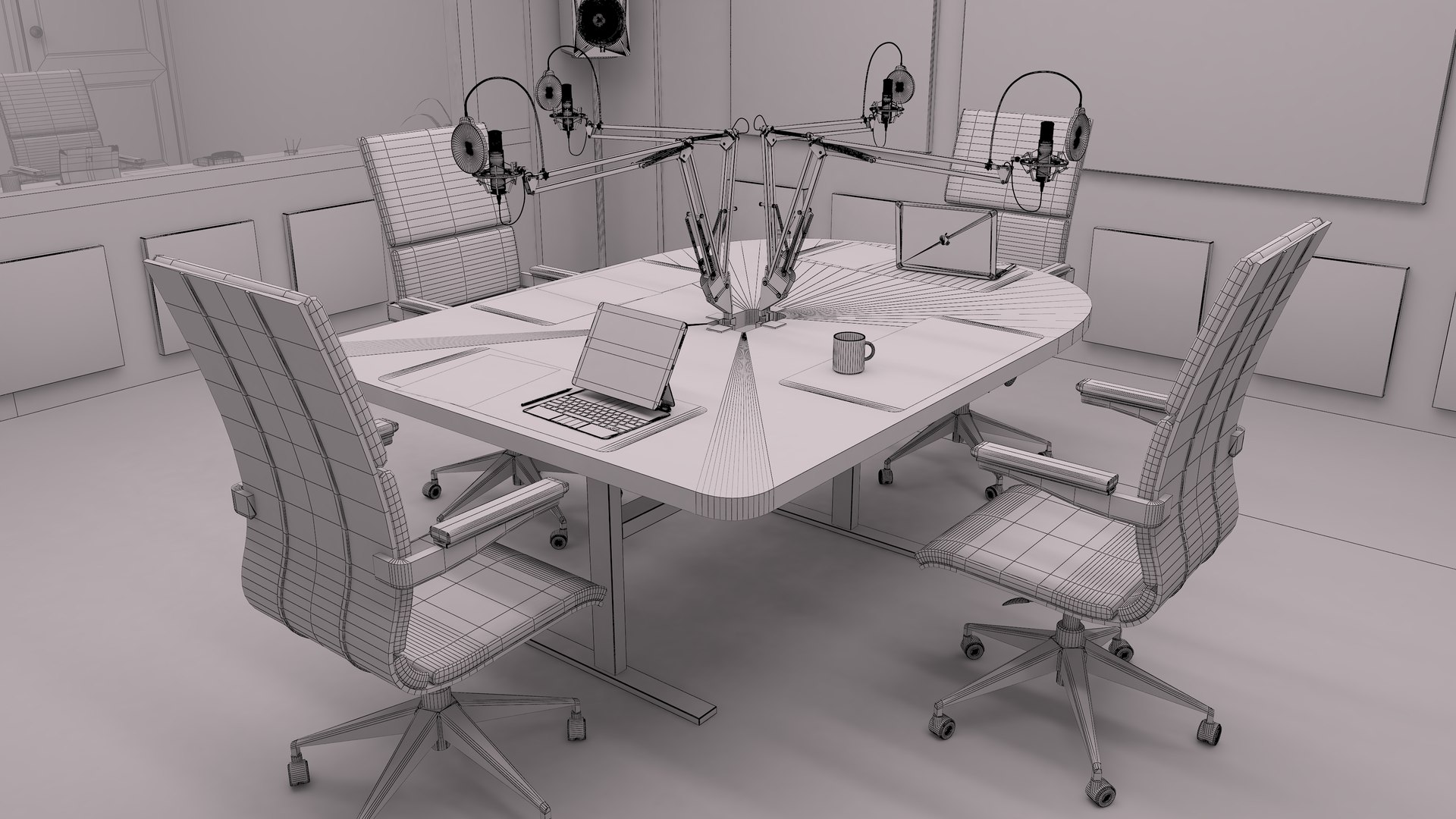 3D Podcast Studio Model - TurboSquid 2118282