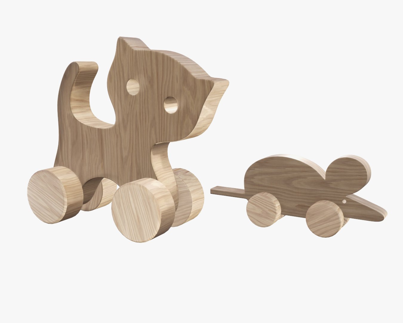 3D wooden wood cat - TurboSquid 1413542