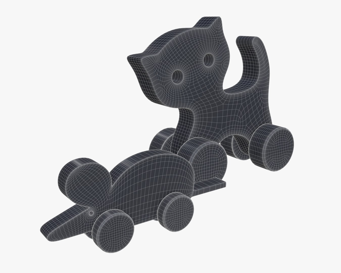 3D wooden wood cat - TurboSquid 1413542
