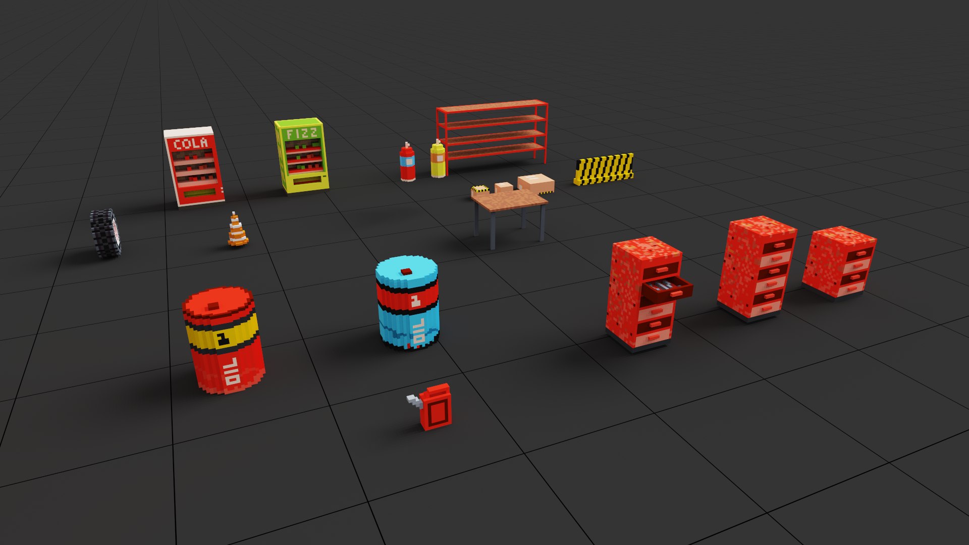Voxel Art Car Prop Collection For Game Development Model - TurboSquid ...