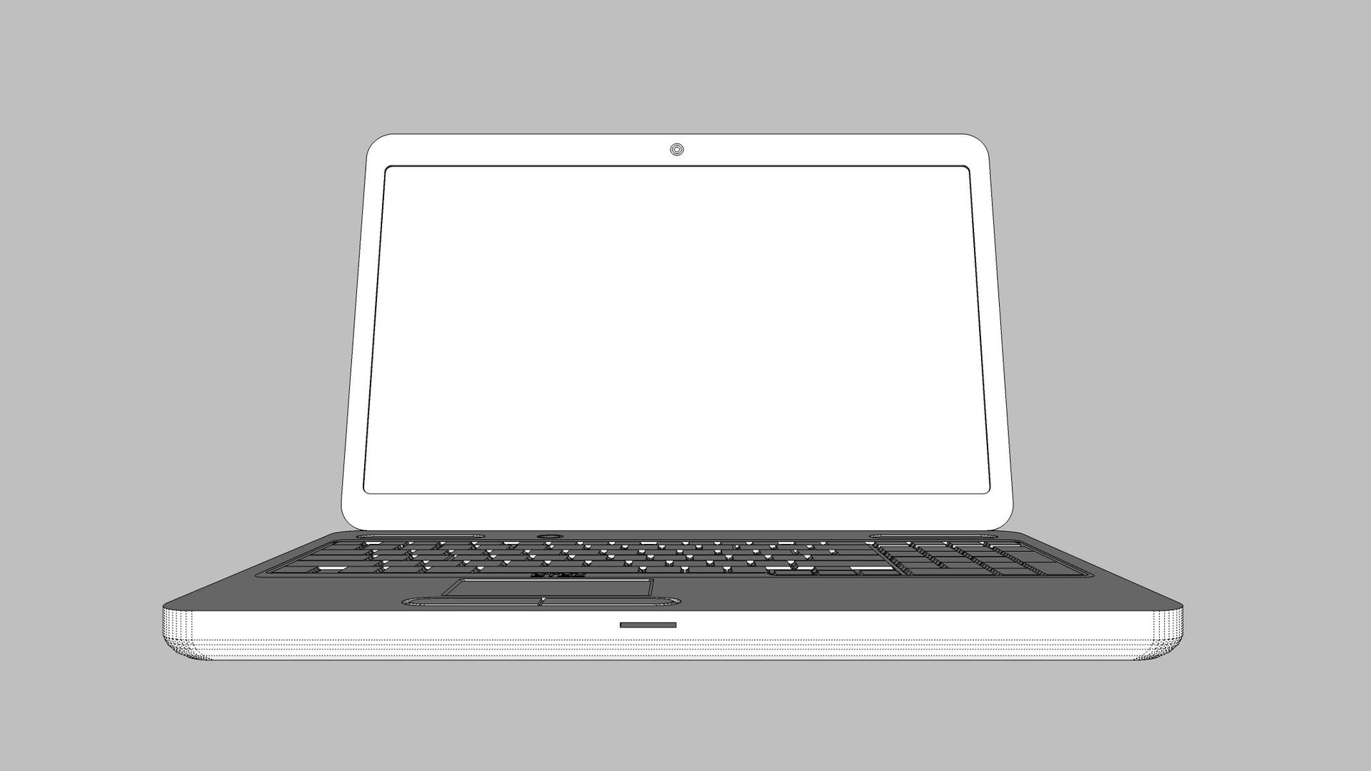 screen computer 3d model