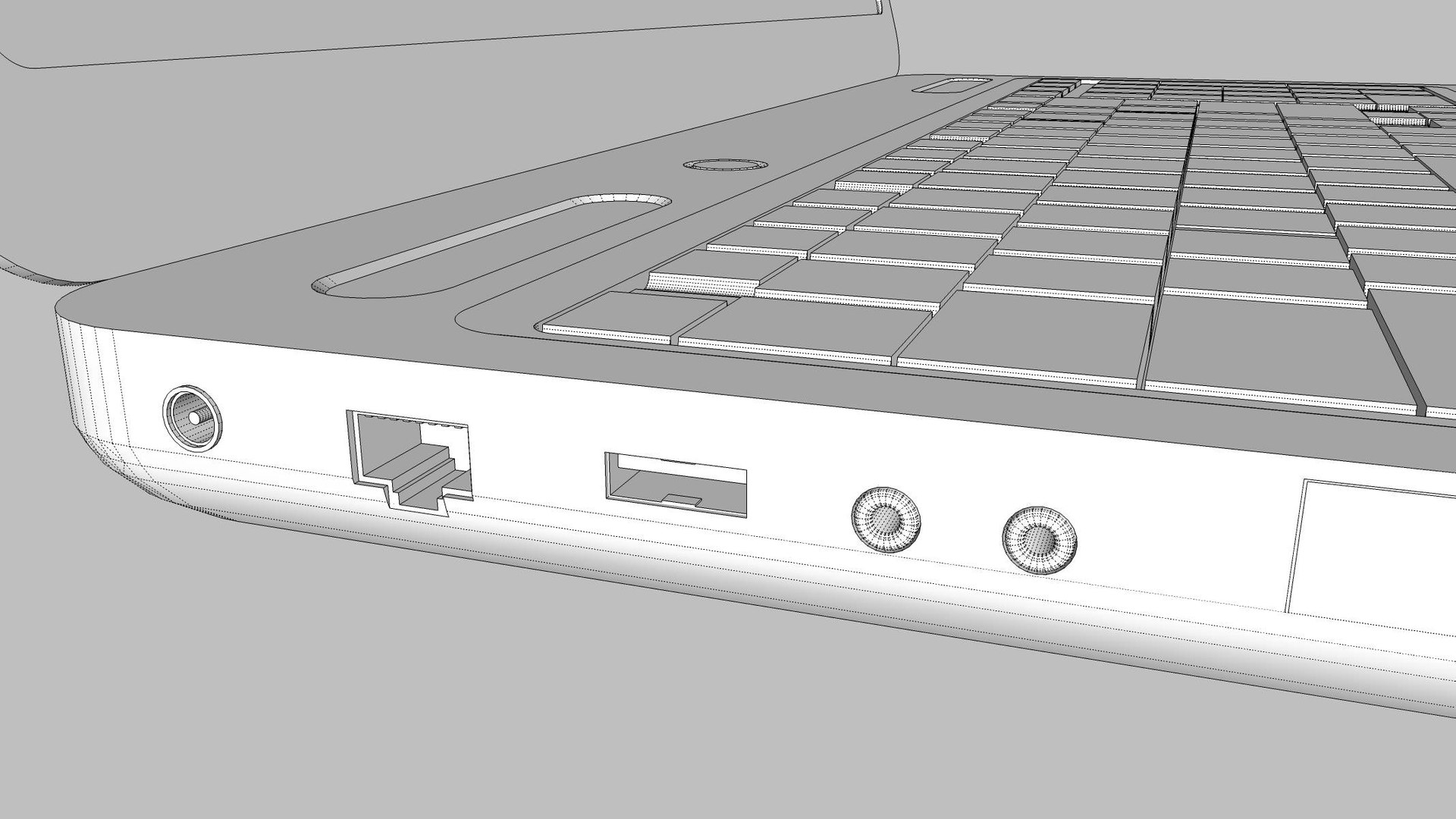 screen computer 3d model