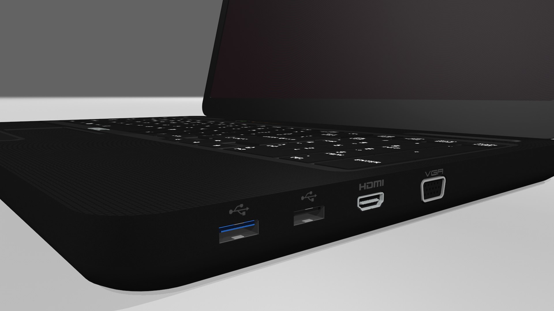 screen computer 3d model