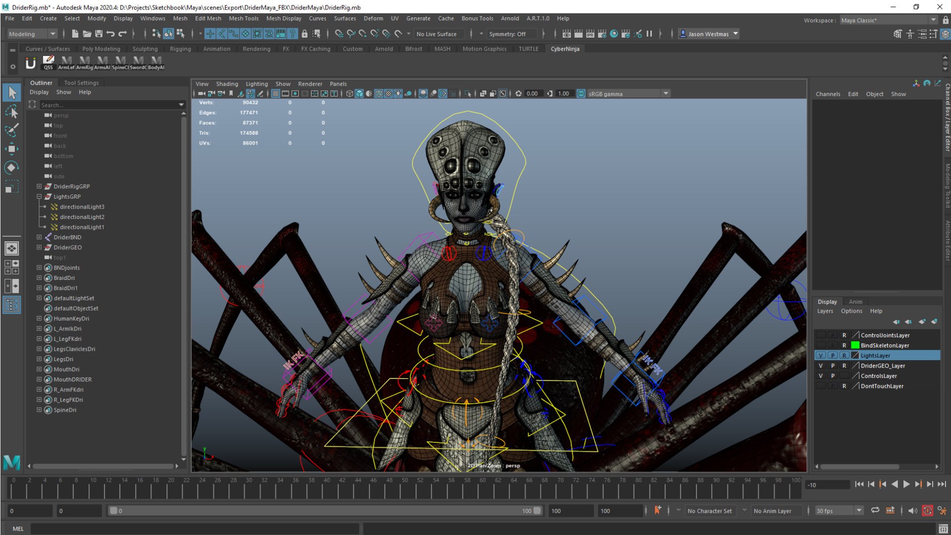 Drider Fantasy Creature Rigged and Animated 3D model - TurboSquid 1746453