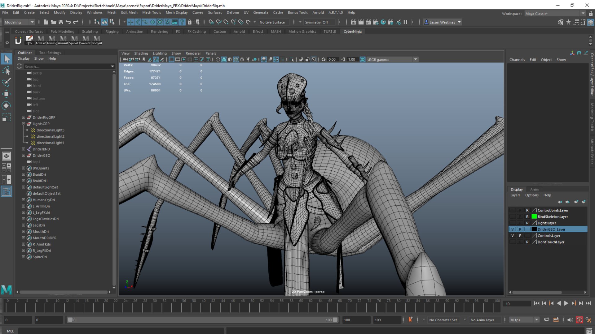 Drider Fantasy Creature Rigged and Animated 3D model - TurboSquid 1746453