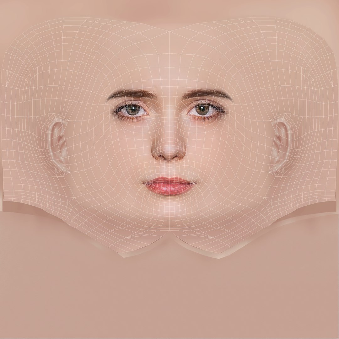 3D Stacy Martin Head - No Hair - Low Poly Head For Game Model ...