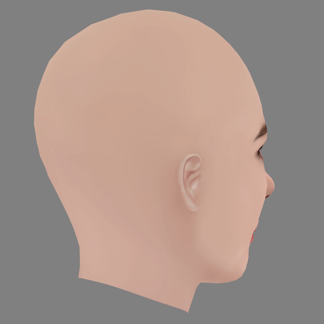 3D Stacy Martin Head - No Hair - Low Poly Head For Game Model ...