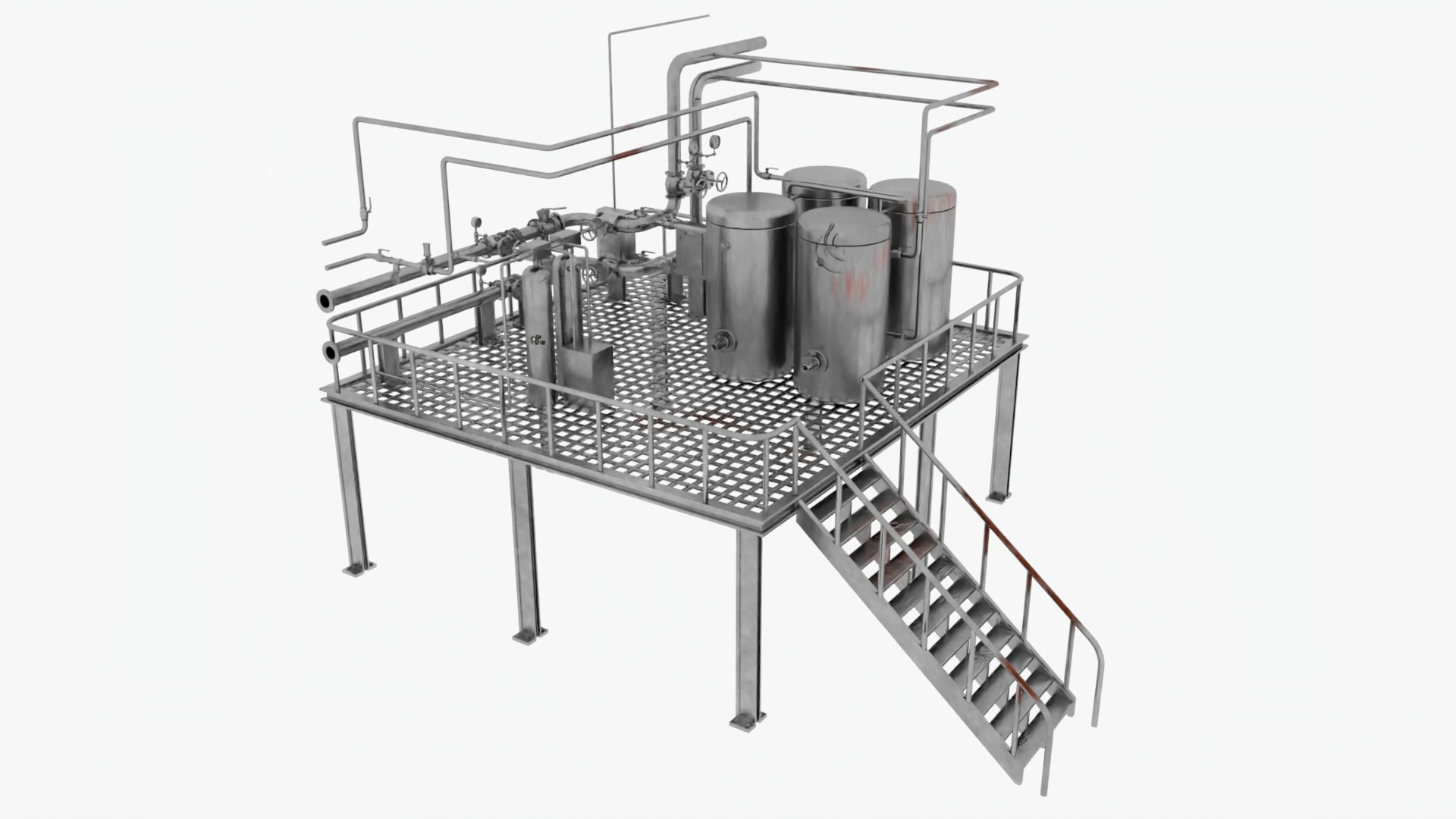 Factory Industrial Kitbash 3D model - TurboSquid 1922594