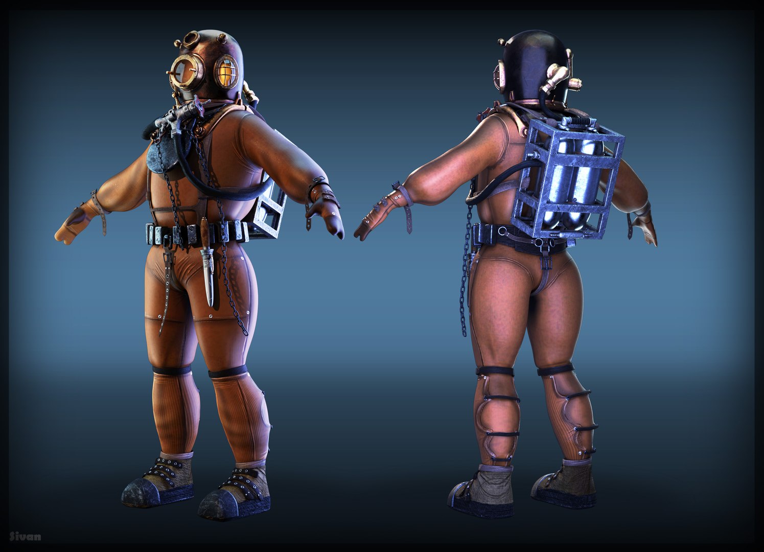 Vintage Diver Suit 3D Model - TurboSquid 1272511