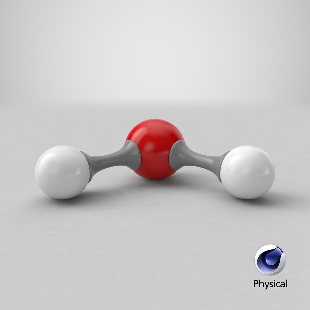 Water molecular 3D model - TurboSquid 1270212