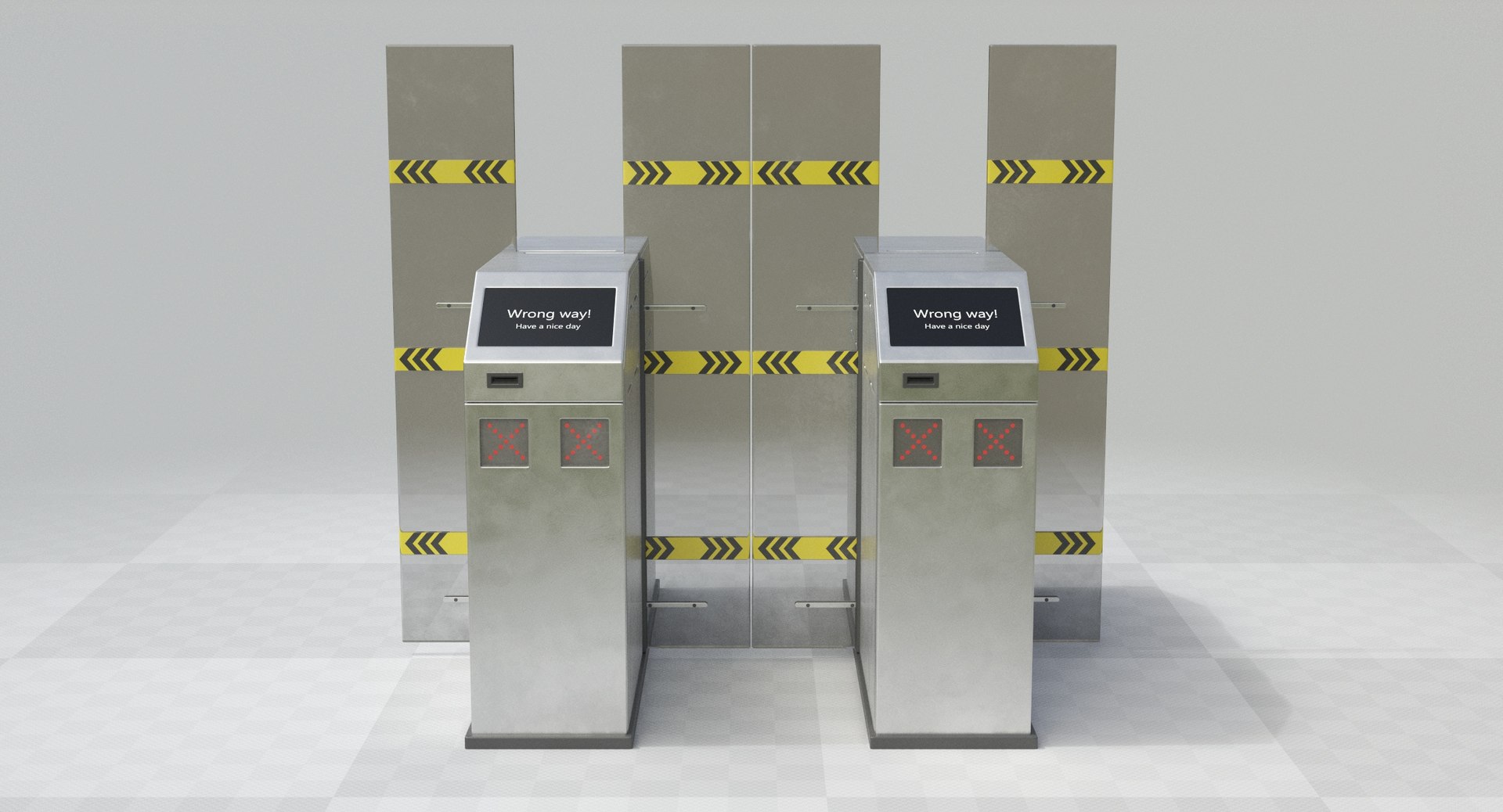 3D Subway Gate Model - TurboSquid 1480883