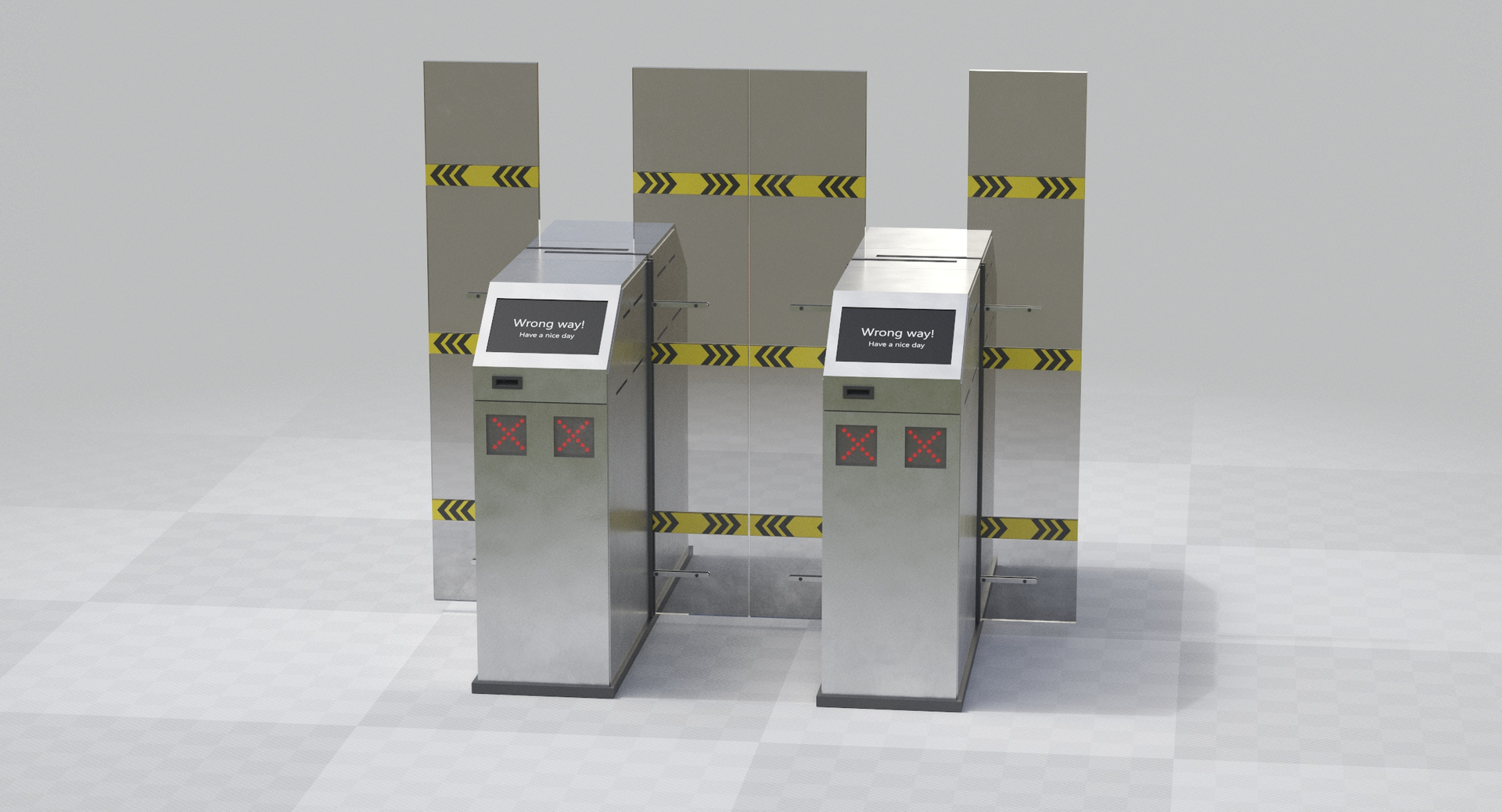 3D Subway Gate Model - TurboSquid 1480883
