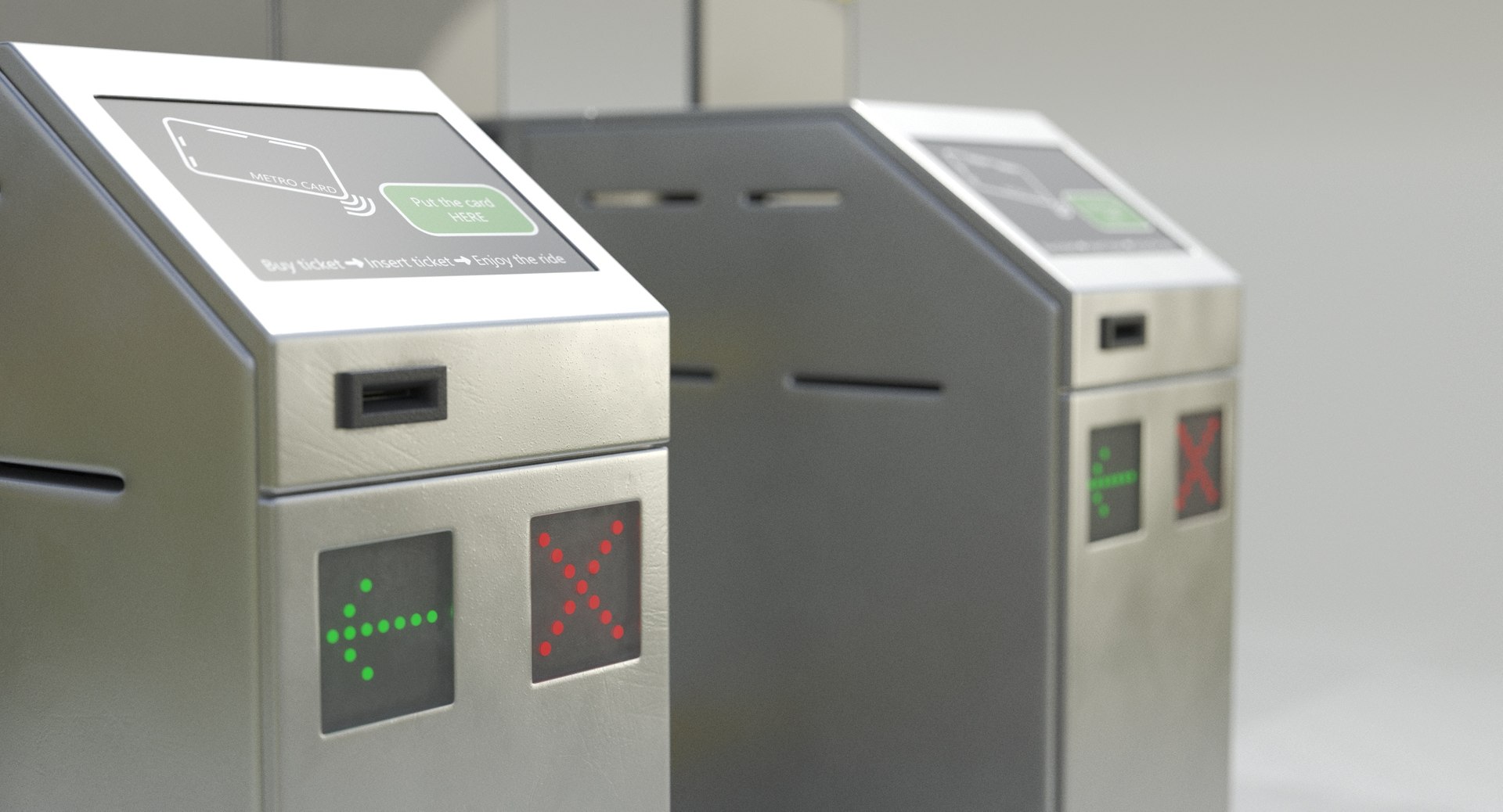 3D Subway Gate Model - TurboSquid 1480883