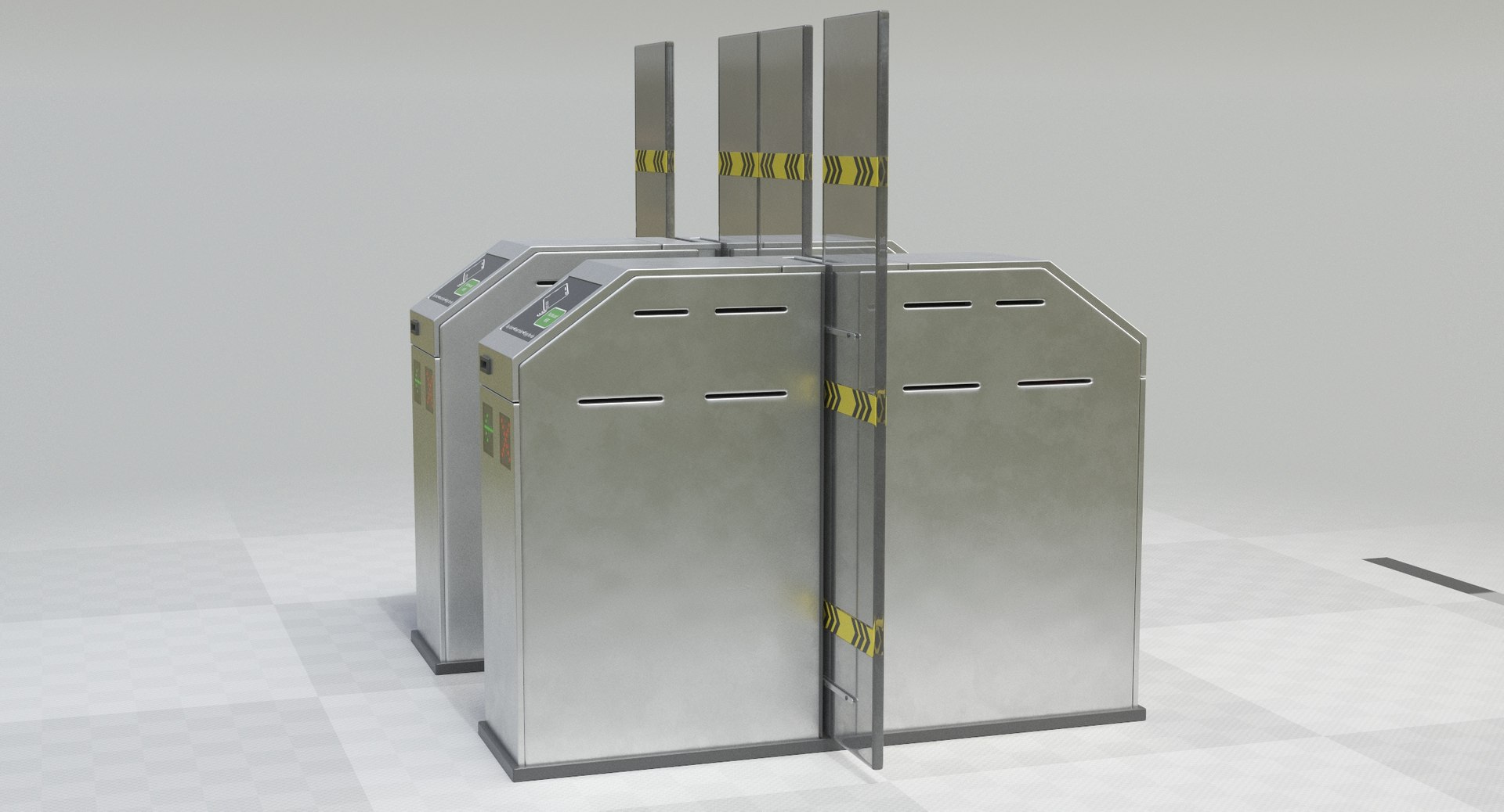 3D Subway Gate Model - TurboSquid 1480883