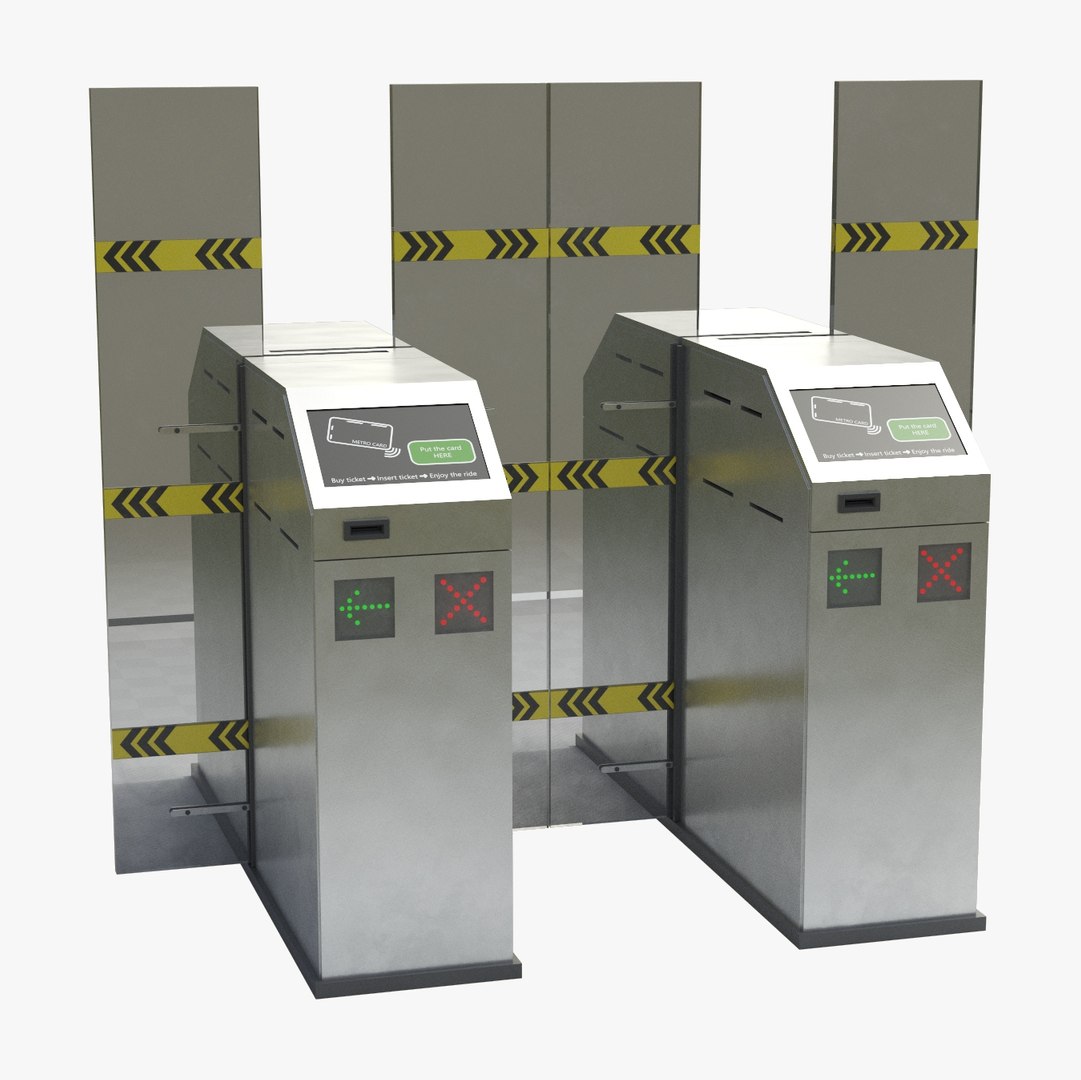 3D Subway Gate Model - TurboSquid 1480883