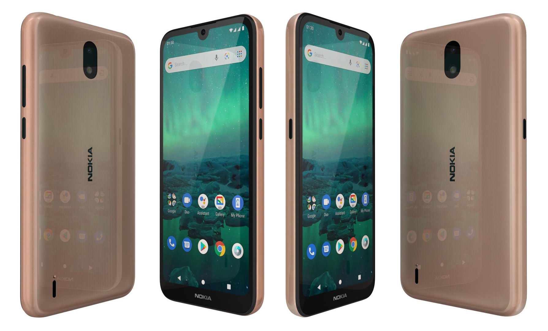 3D nokia 1 3 gold model - TurboSquid 1553052