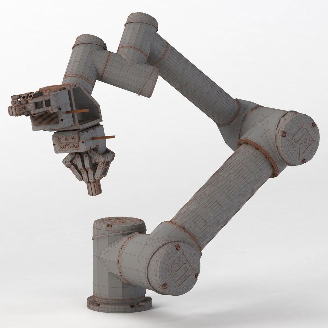 3D UR5 With NONEAD 2 Finger Robot Flexible Gripper-90 - TurboSquid 2021128