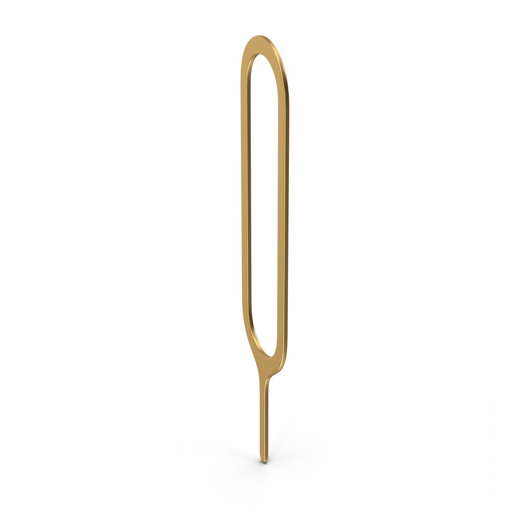 Gold Sim Pin Key 3D model - TurboSquid 2052360