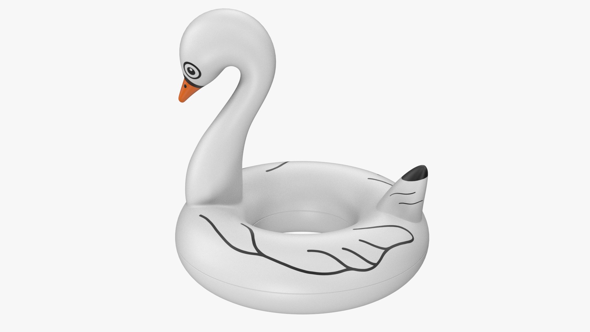 Swan Pool Float Swim Ring 3D Model - TurboSquid 1929522