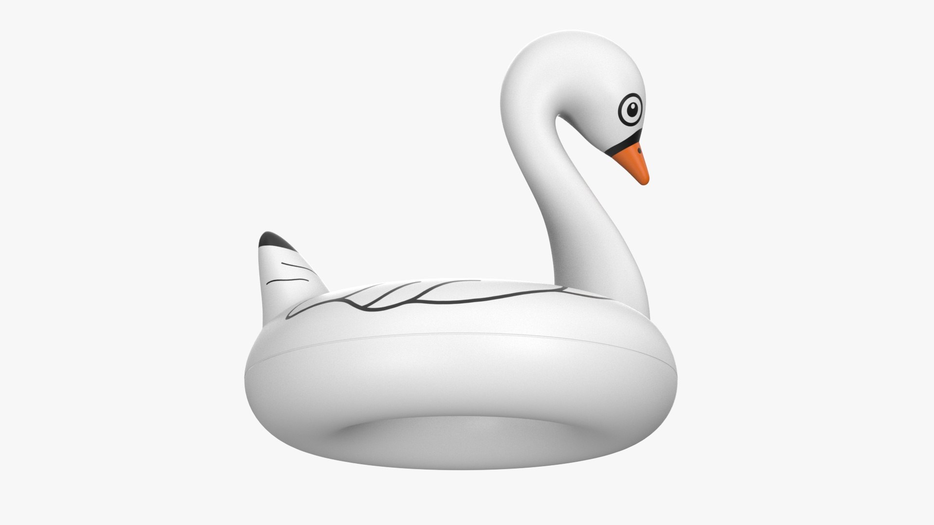 Swan Pool Float Swim Ring 3D Model - TurboSquid 1929522