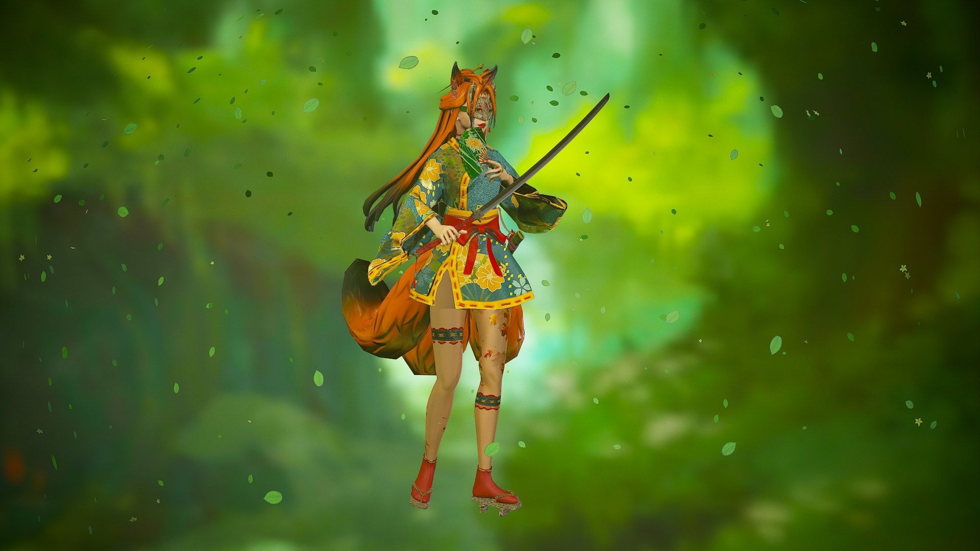 3D Forest And Night Kitsune - TurboSquid 1725922