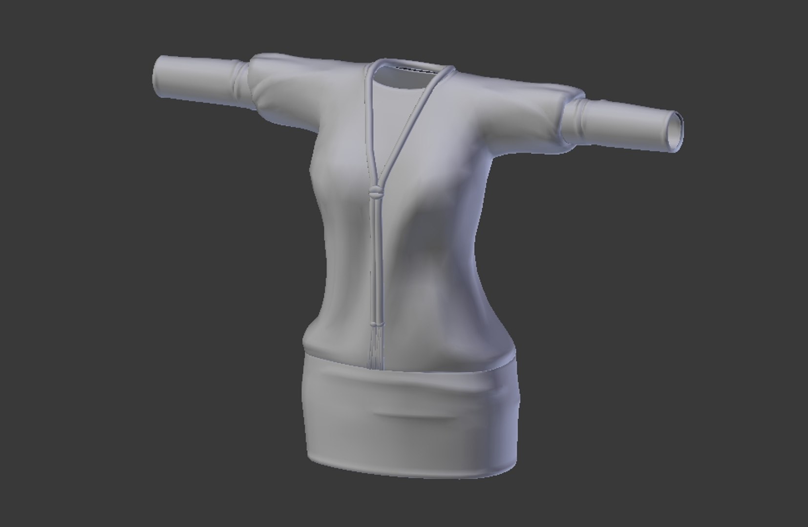 3d model dress rope golden