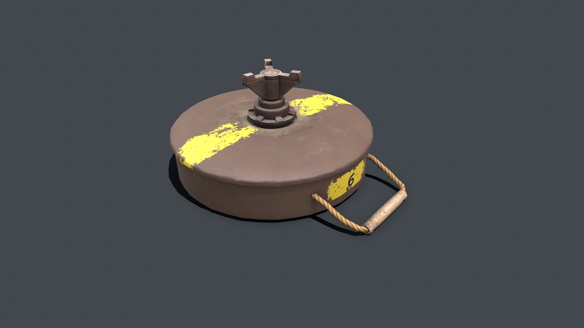 Land Mine Low-poly PBR 3D Model - TurboSquid 2133564