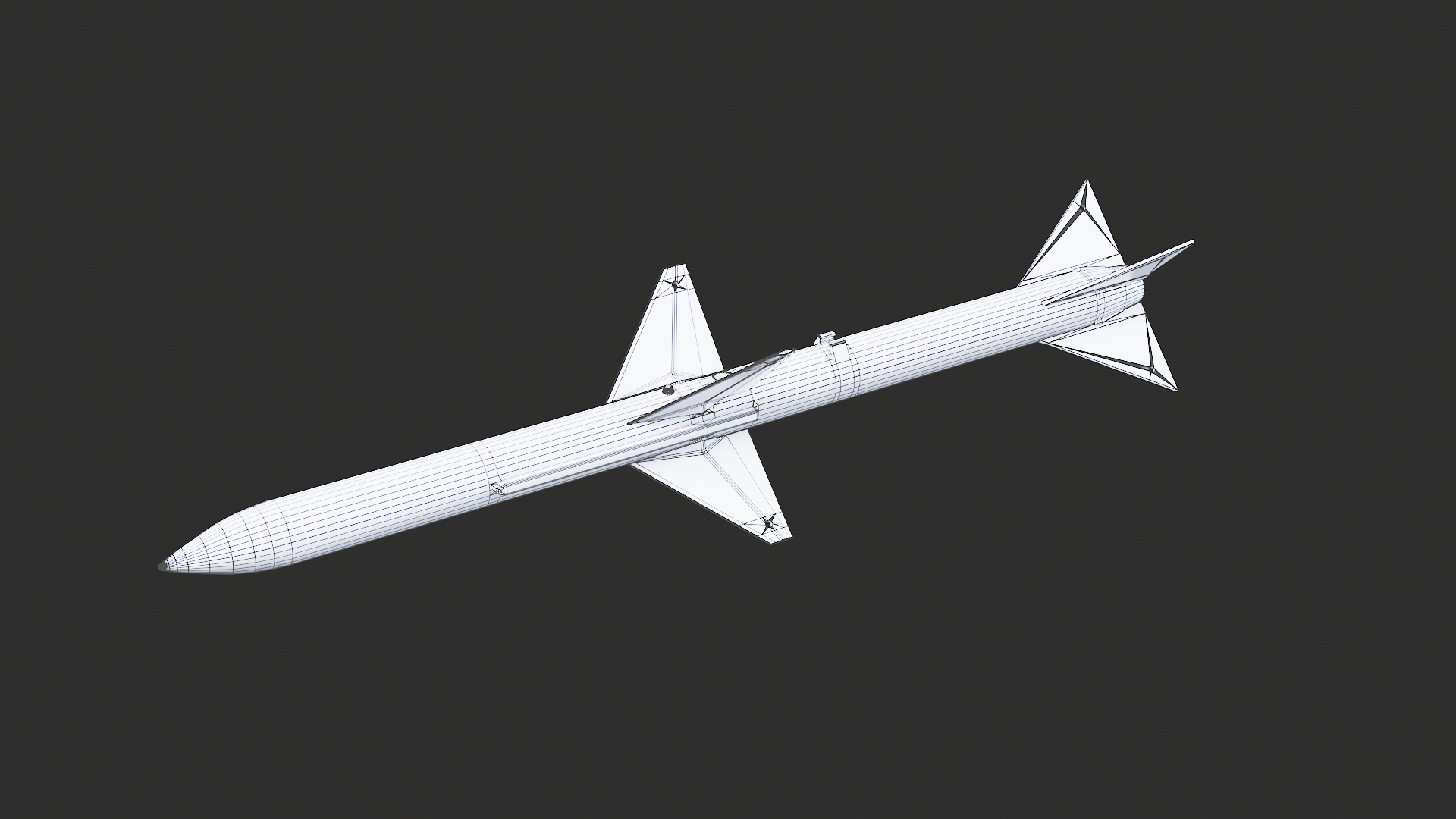 3D AIM-7 Sparrow Air Intercept Missile PBR - TurboSquid 2426904