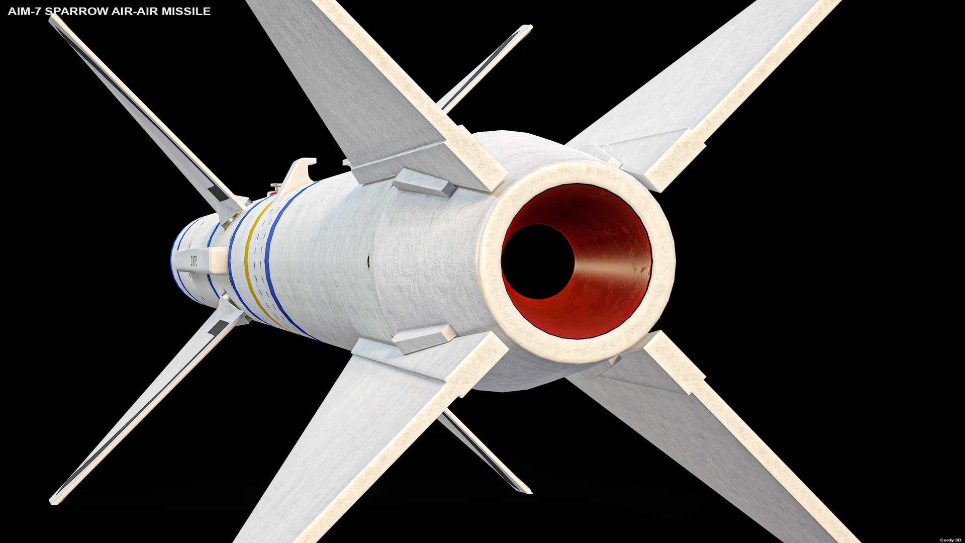 3D AIM-7 Sparrow Air Intercept Missile PBR - TurboSquid 2426904