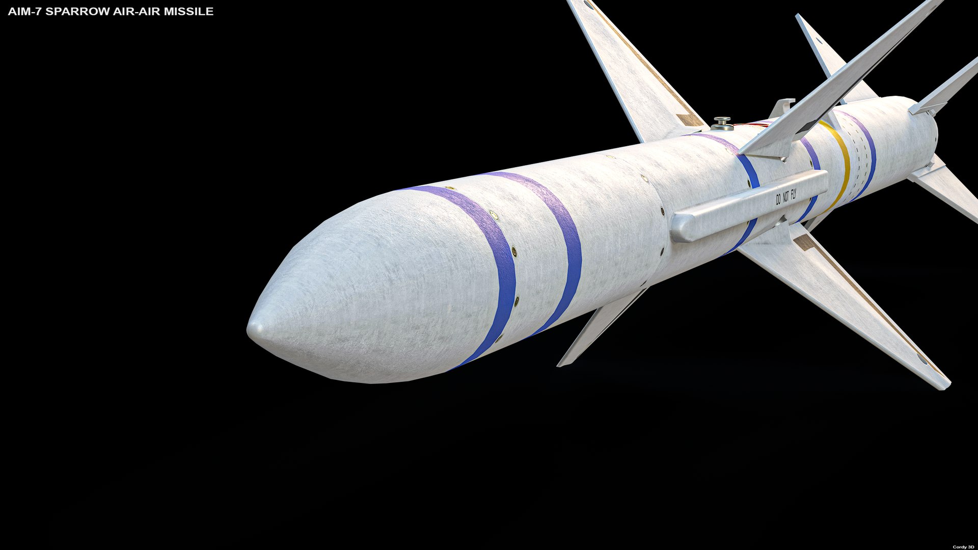 3D AIM-7 Sparrow Air Intercept Missile PBR - TurboSquid 2426904