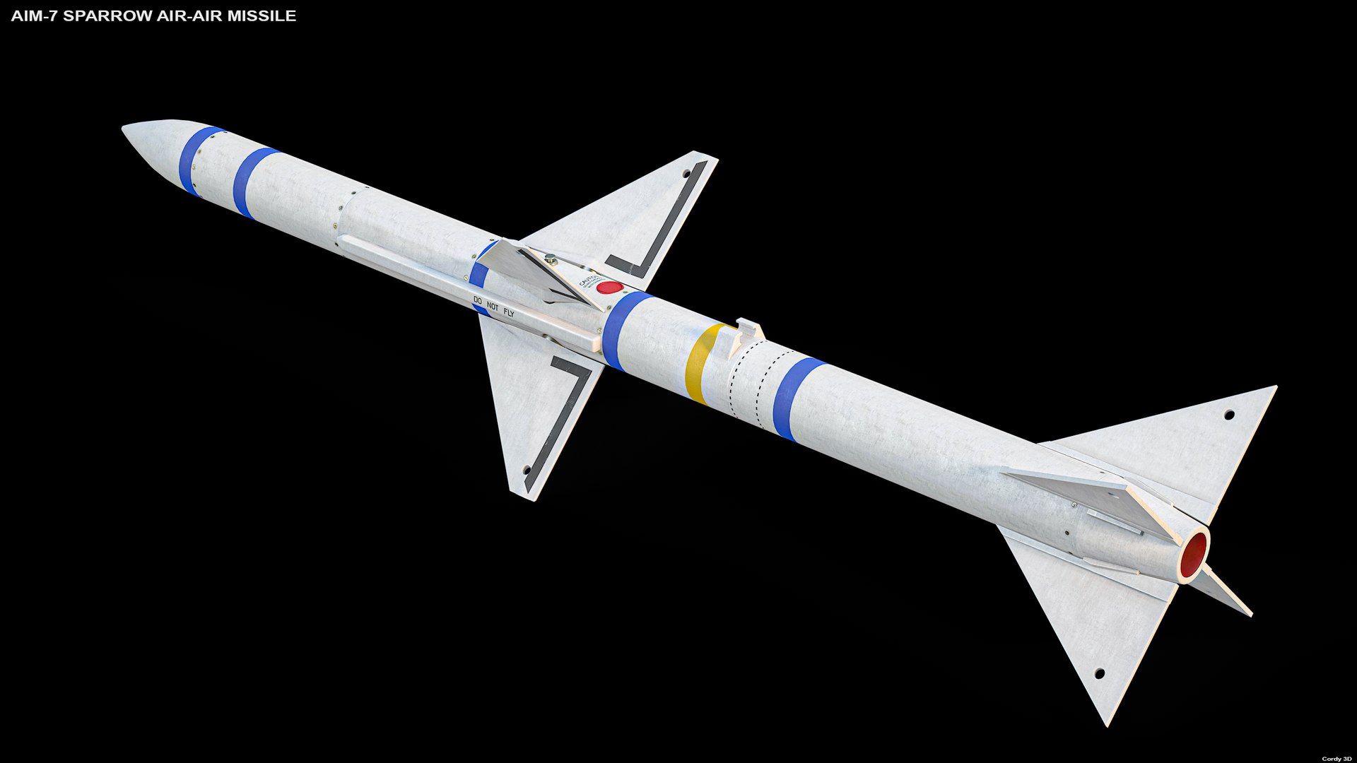 3D AIM-7 Sparrow Air Intercept Missile PBR - TurboSquid 2426904