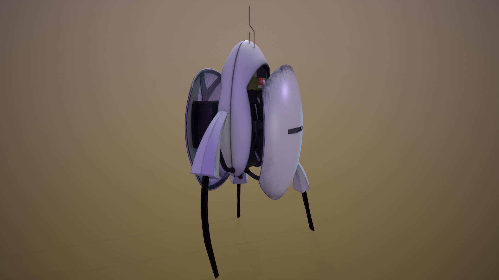 Portal turret 3D model - TurboSquid 1709675