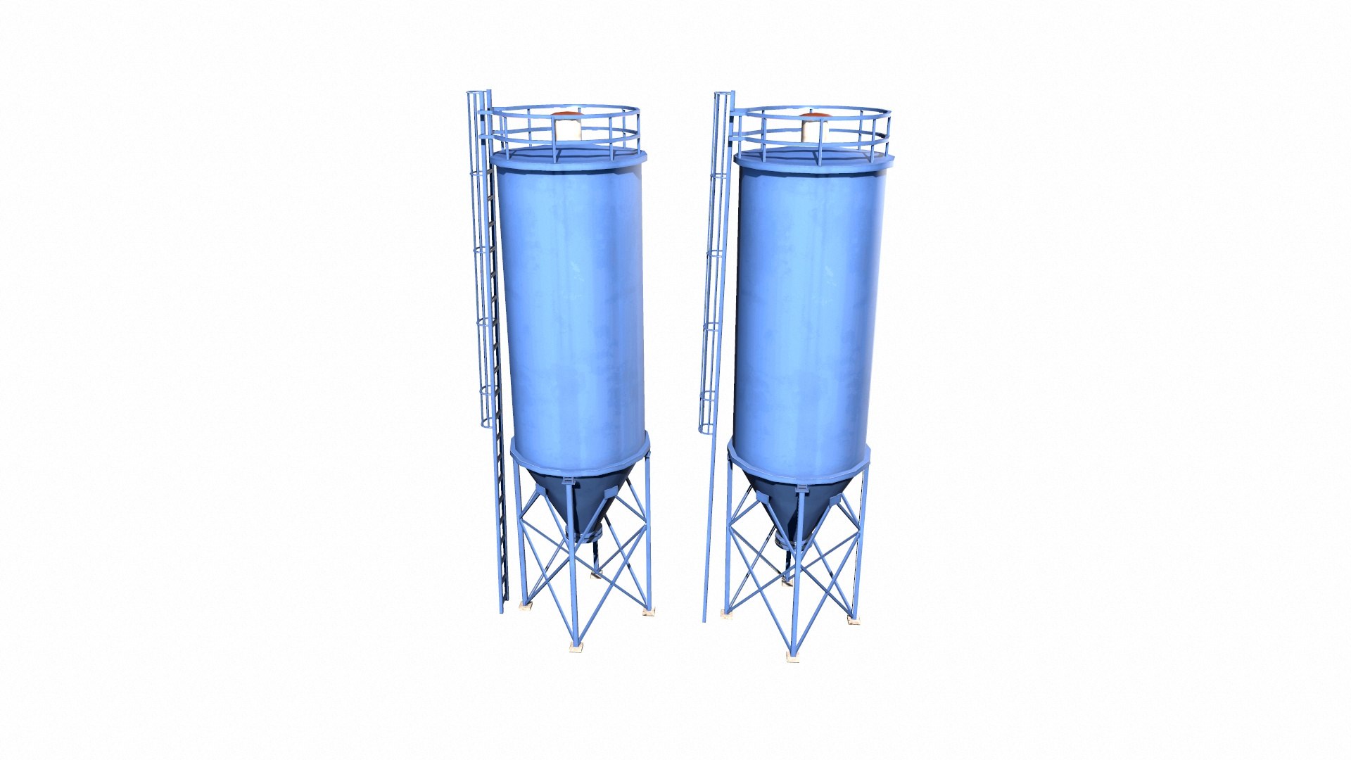 3D Chemical Silos Low Poly 3d Model - TurboSquid 2344276