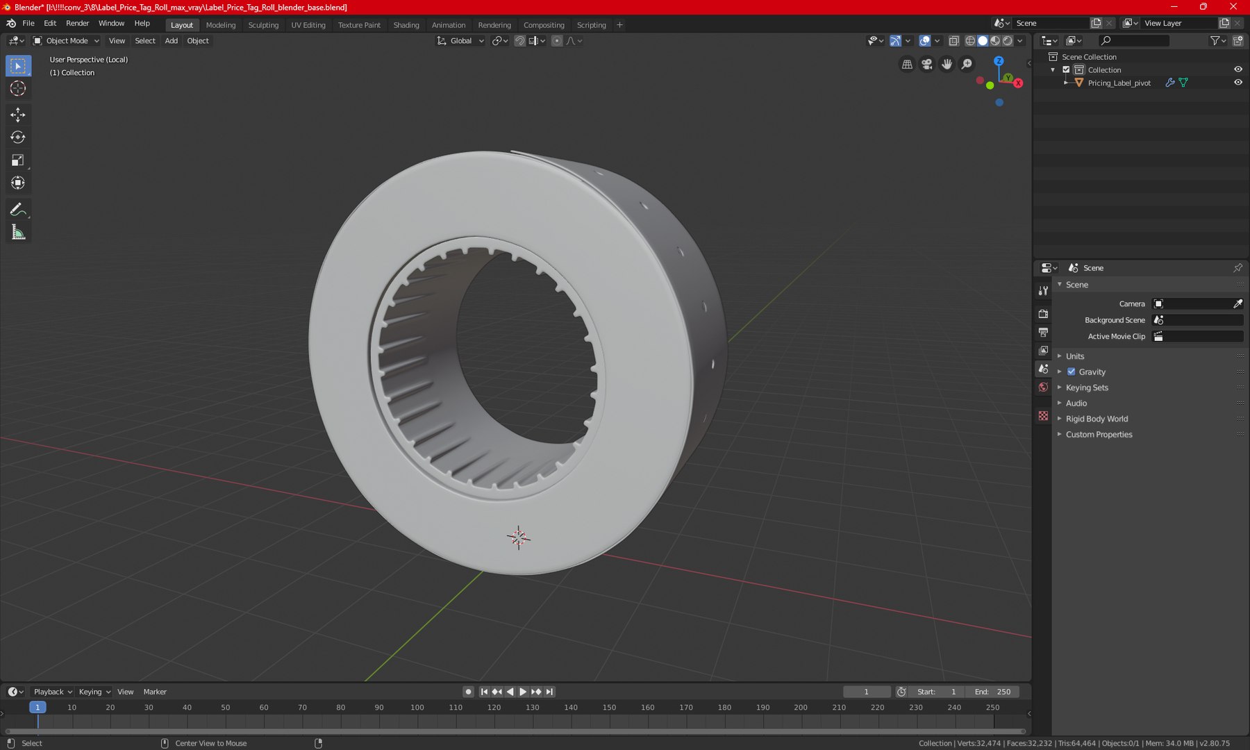 Label Price Tag Roll 3D - TurboSquid 2104777