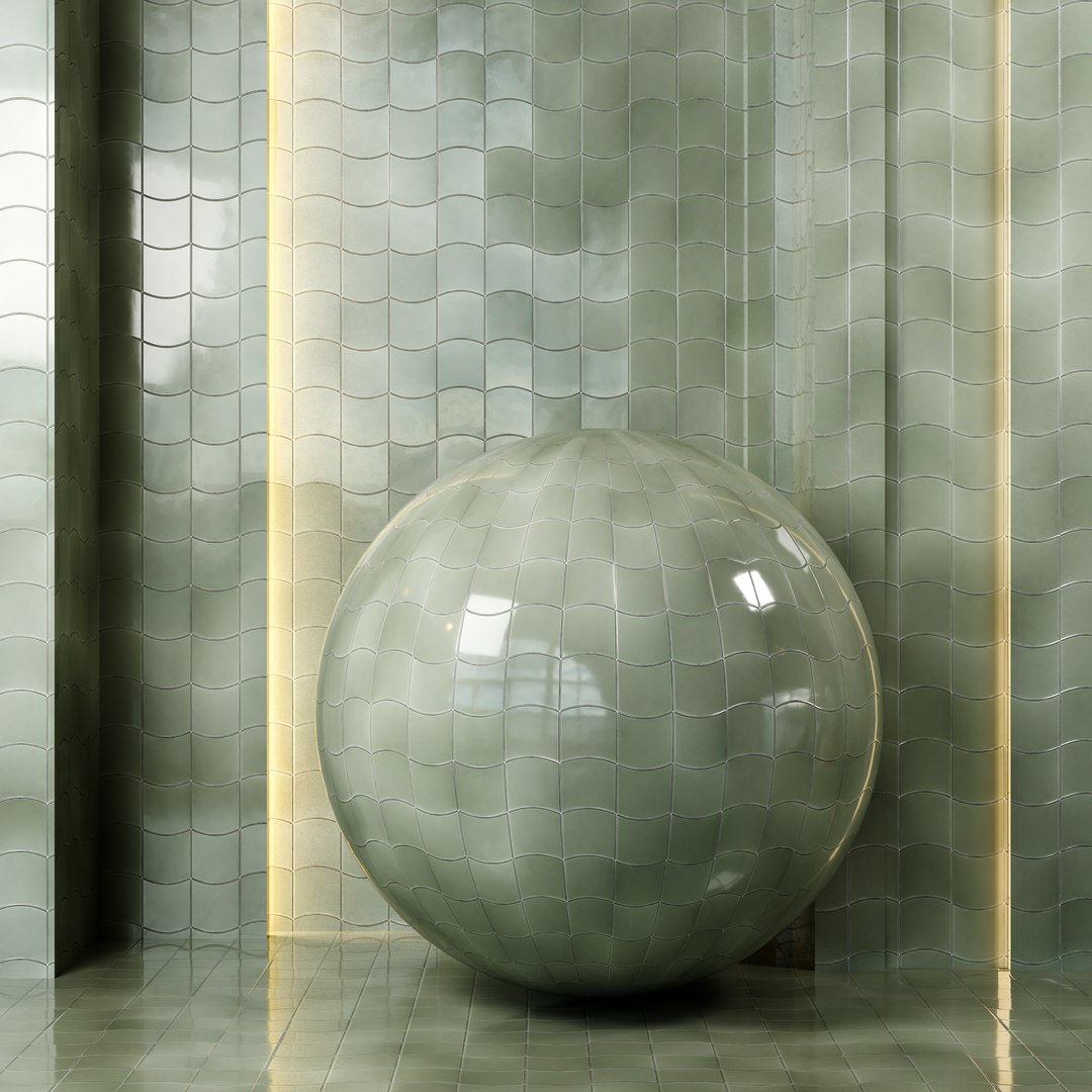 Equipe Wave Curved Tile Vol 4 - 4K Seamless PBR 9 Colors 3D - TurboSquid 2369269