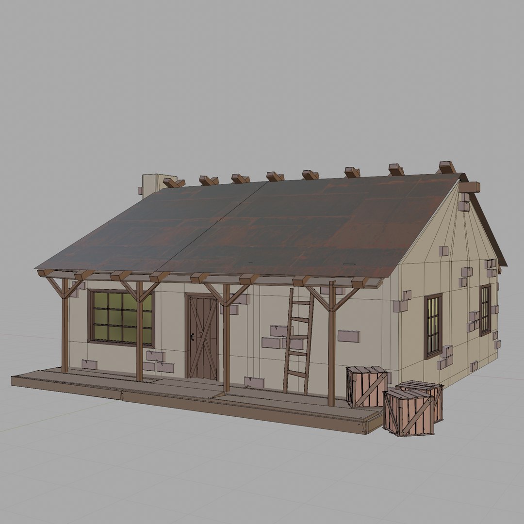 3D Rural Home Low Poly - TurboSquid 1796894