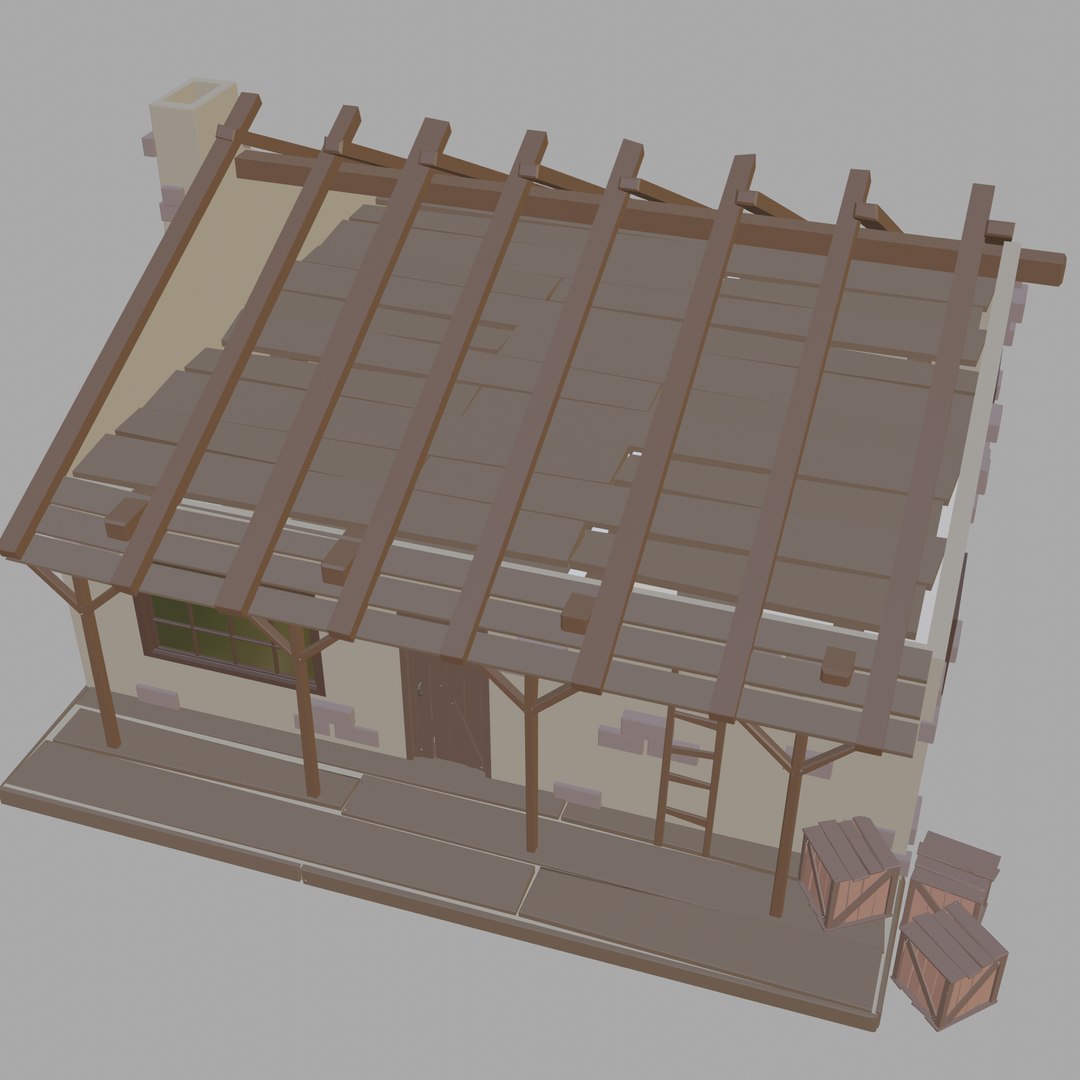 3D Rural Home Low Poly - TurboSquid 1796894