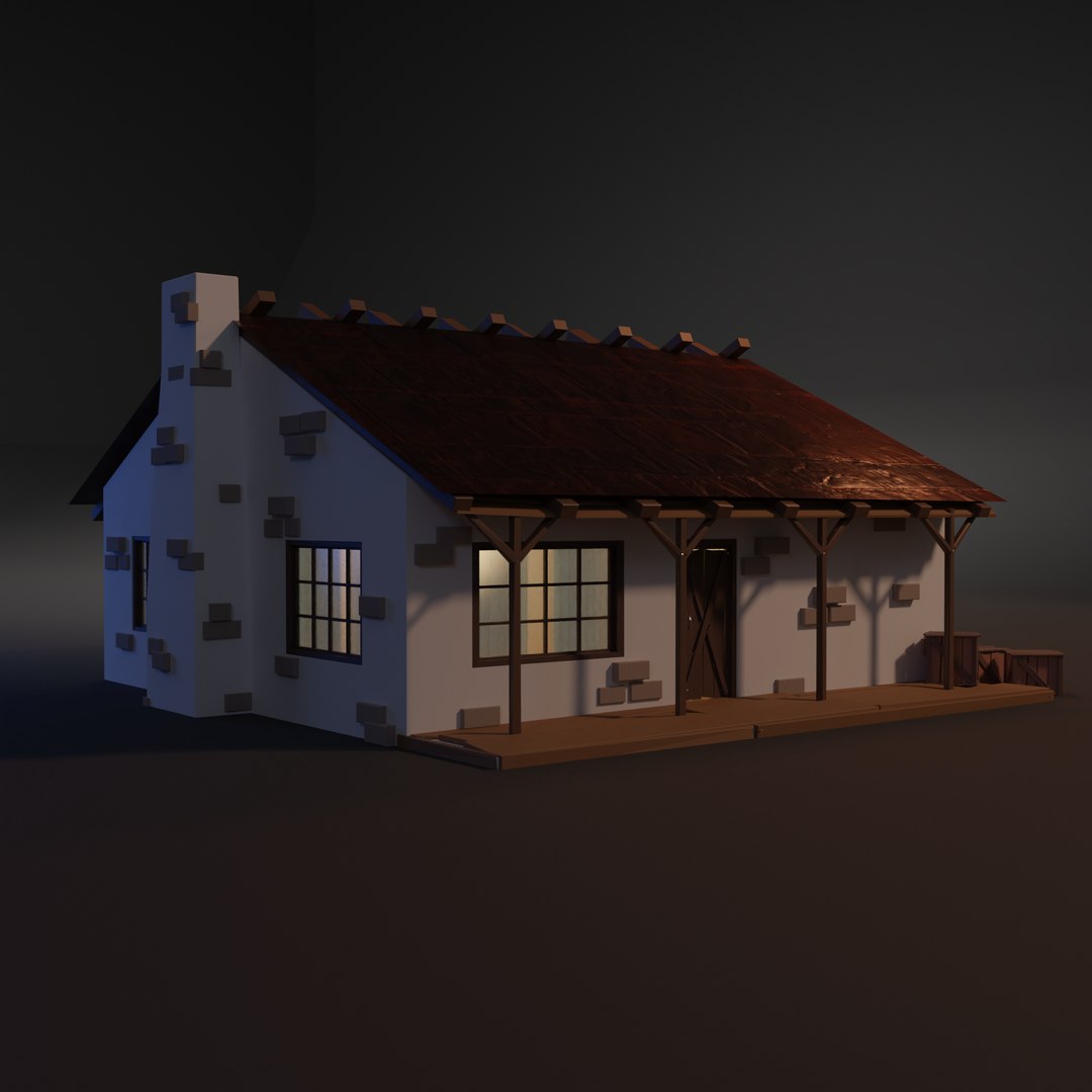 3D Rural Home Low Poly - TurboSquid 1796894